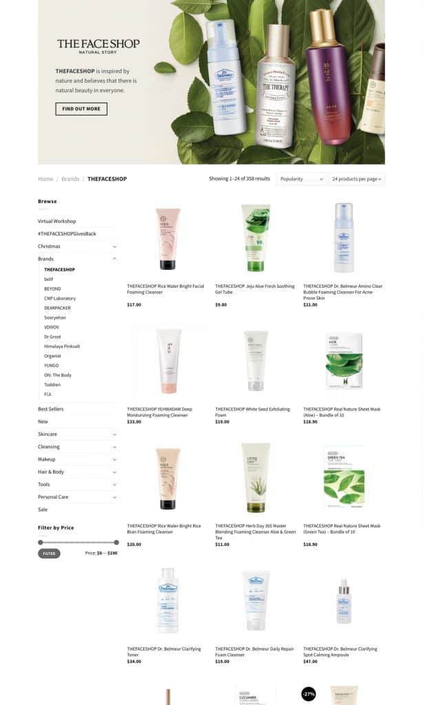 Web Design Portfolio | The Face Shop - Web Design Singapore | Website ...